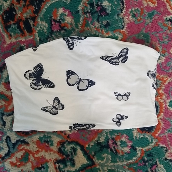 Forever 21 | Tops | Nwt Forever 2 Butterfly Tube Top | Poshmark